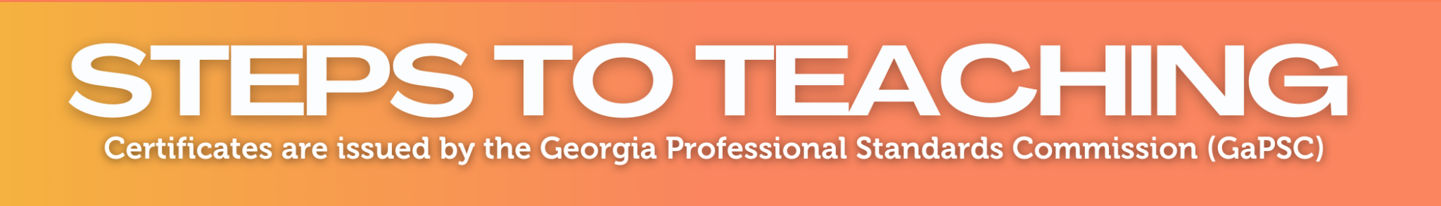 Steps to Teaching – Team GCPS
